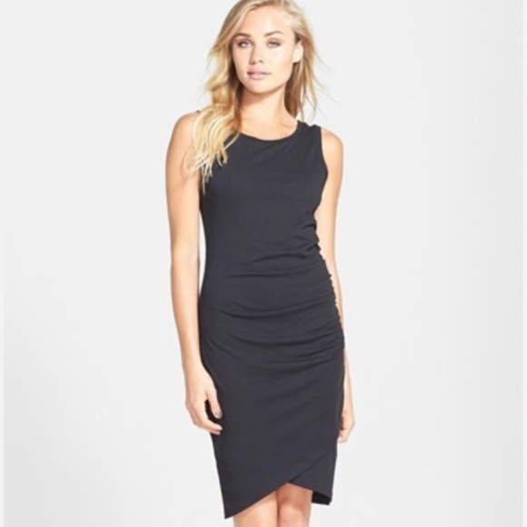 Leith | Dresses | Leith Black Ruched Body Con Dress Xs Euc | Poshmark